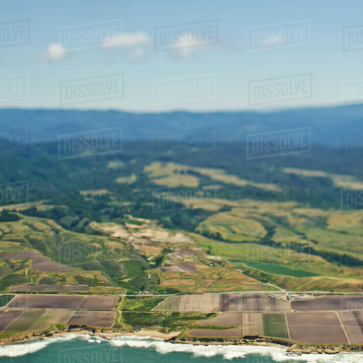 Aerial View of a Coastline - Stock Photo - Dissolve
