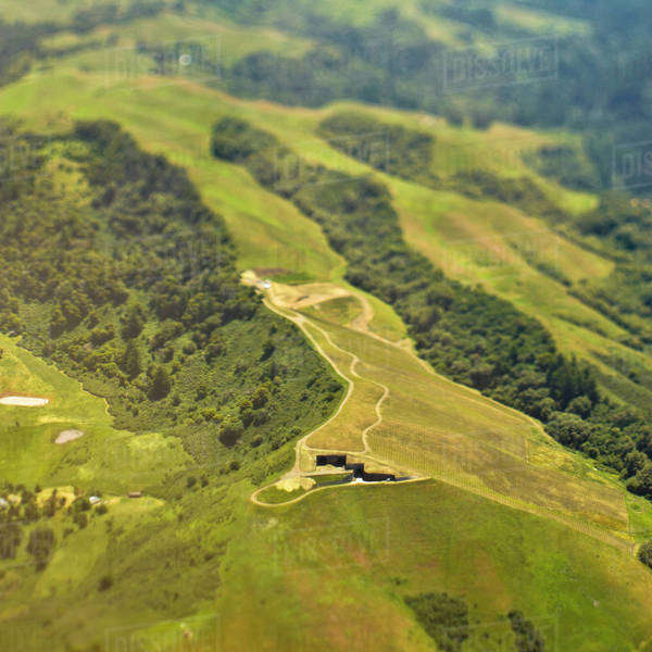 Aerial View Of A Dirt Road - Royalty-free Stock Photo | Dissolve