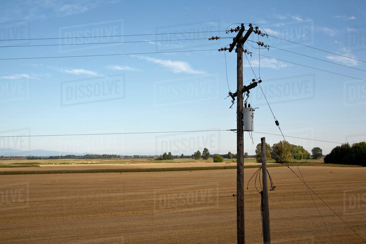 Utility Wires in Rural Area - Royalty-free Stock Photo | Dissolve