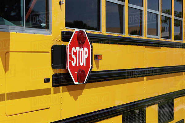 Stop Sign on a School Bus - Royalty-free Stock Photo | Dissolve