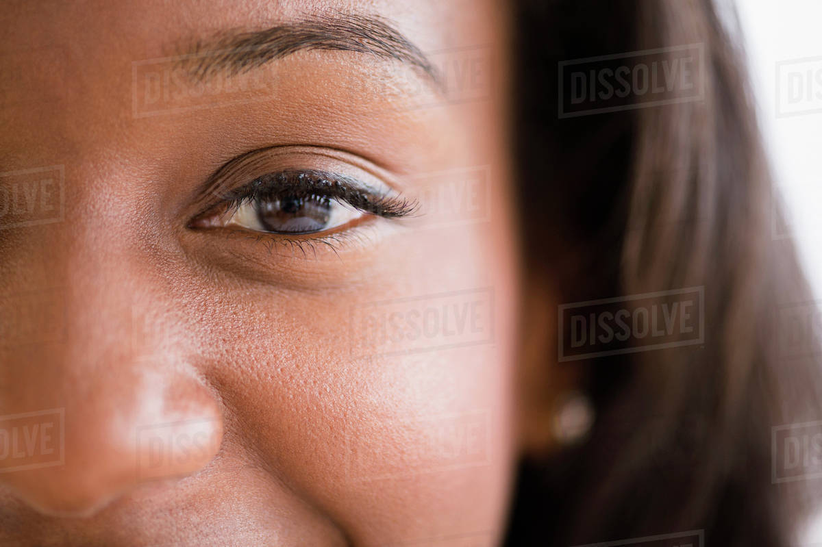 Close up of Black woman's eye - Royalty-free Stock Photo | Dissolve