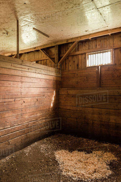 Empty stable in barn - Royalty-free Stock Photo | Dissolve