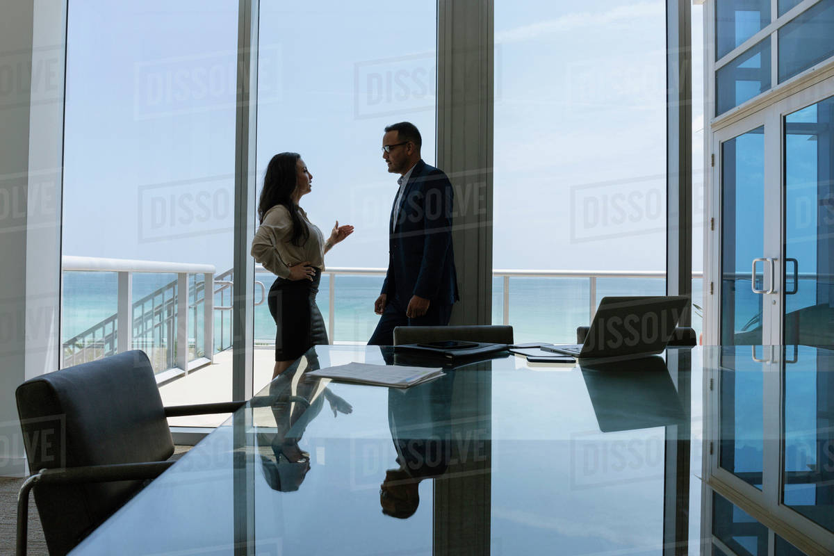 Business people talking in conference room - Royalty-free Stock Photo ...