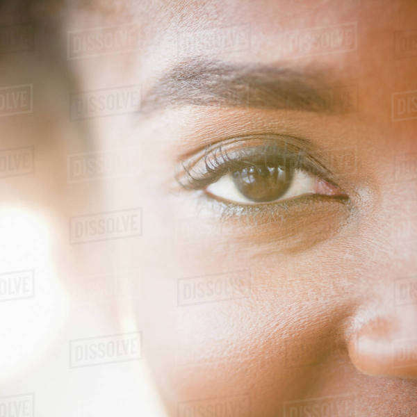 Close up of Black woman's eye - Royalty-free Stock Photo | Dissolve