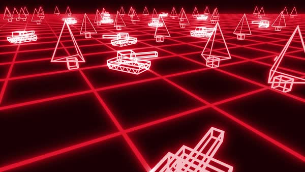 Retro 80s arcade game video game tanks battle war - Stock Video Footage ...