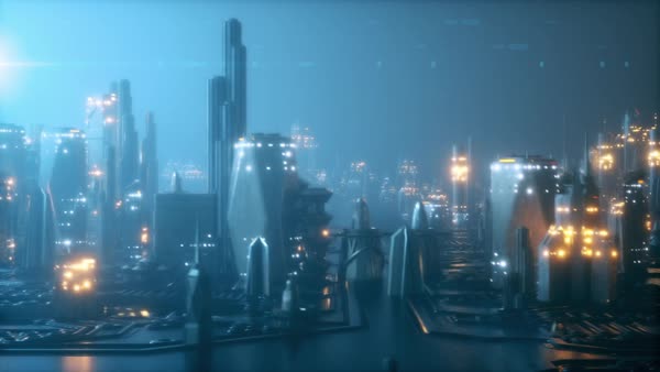 Futuristic Buildings and Technology Concept. - HD Royalty-free Stock ...