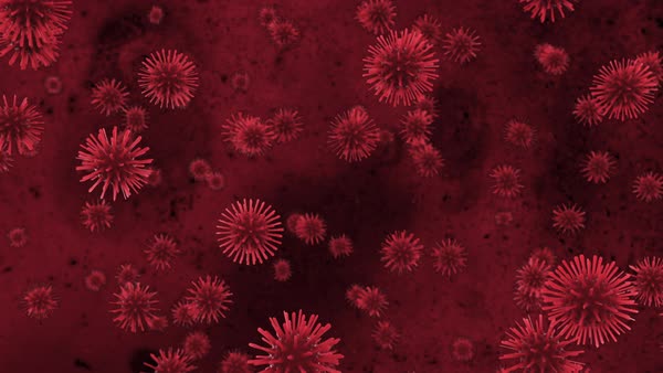 A deadly coronavirus bacterium under a microscope. Pathogen outbreak of ...