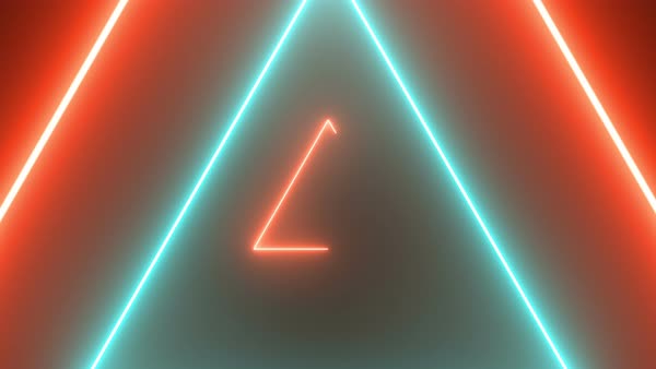Abstract retro background with neon triangles Seamless loop - Stock ...