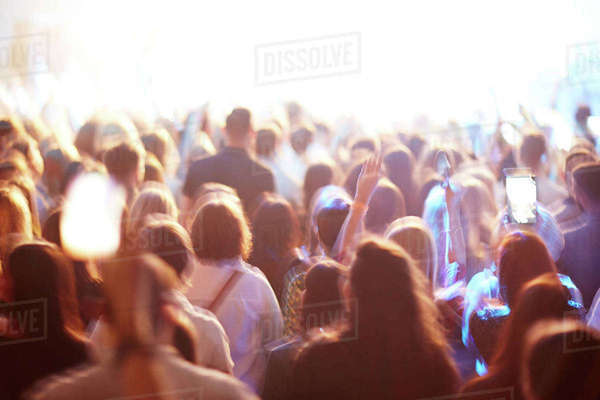 Crowd of fans at concert - Royalty-free Stock Photo | Dissolve