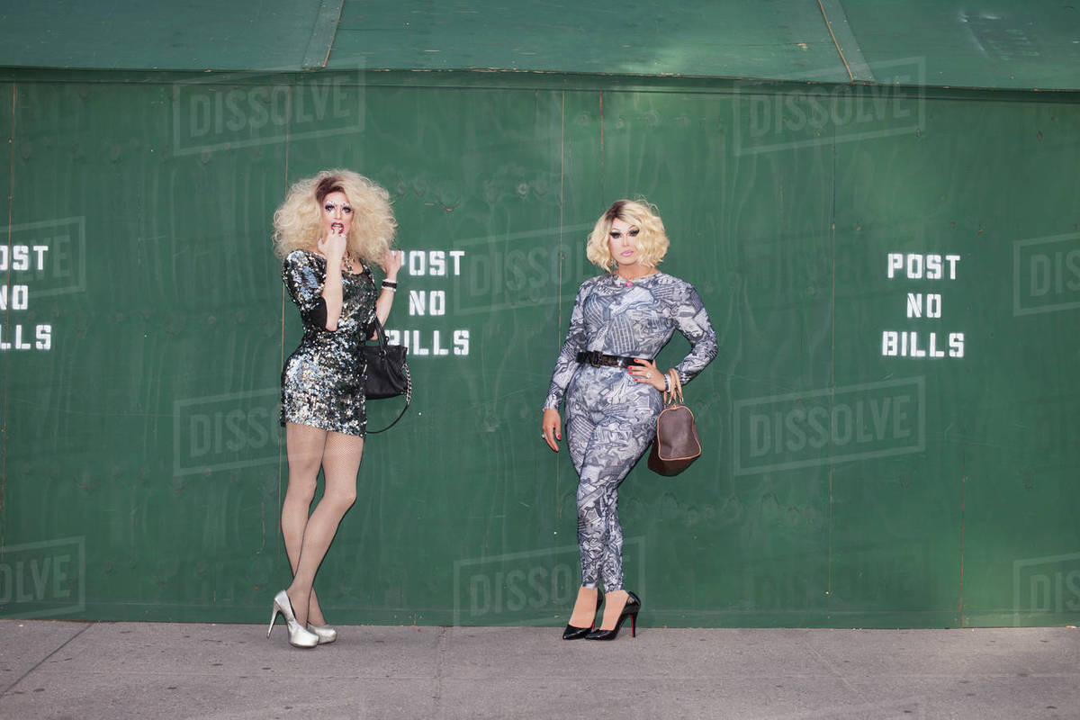 Two drag queens posing together - Royalty-free Stock Photo | Dissolve