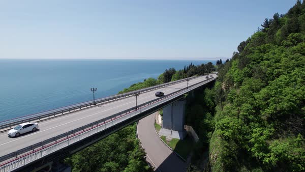 The Zubova Schel Viaduct is a road bridge, Dzhubga - Adler federal road ...