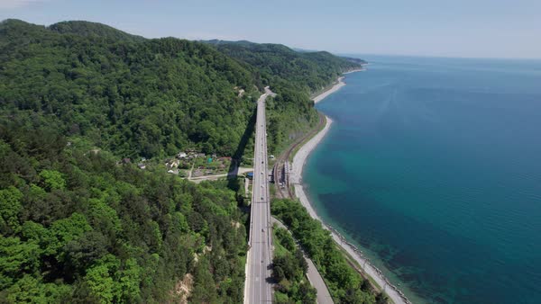 The Zubova Schel Viaduct is a road bridge, Dzhubga - Adler federal road ...