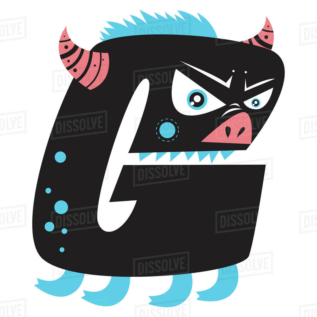 Monster illustration of alphabet G against white background - Royalty ...