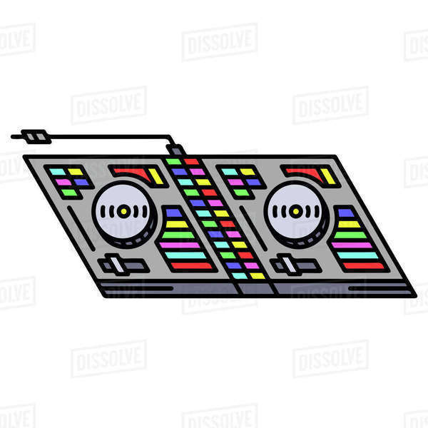 Illustration of CDJ isolated on white background - Stock Photo - Dissolve