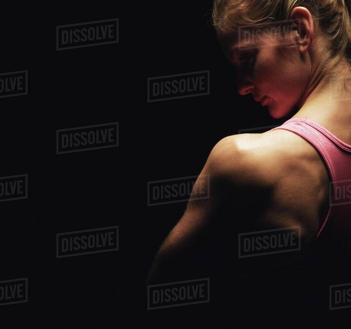 Closeup of a fitness woman's shoulders - Royalty-free Stock Photo ...