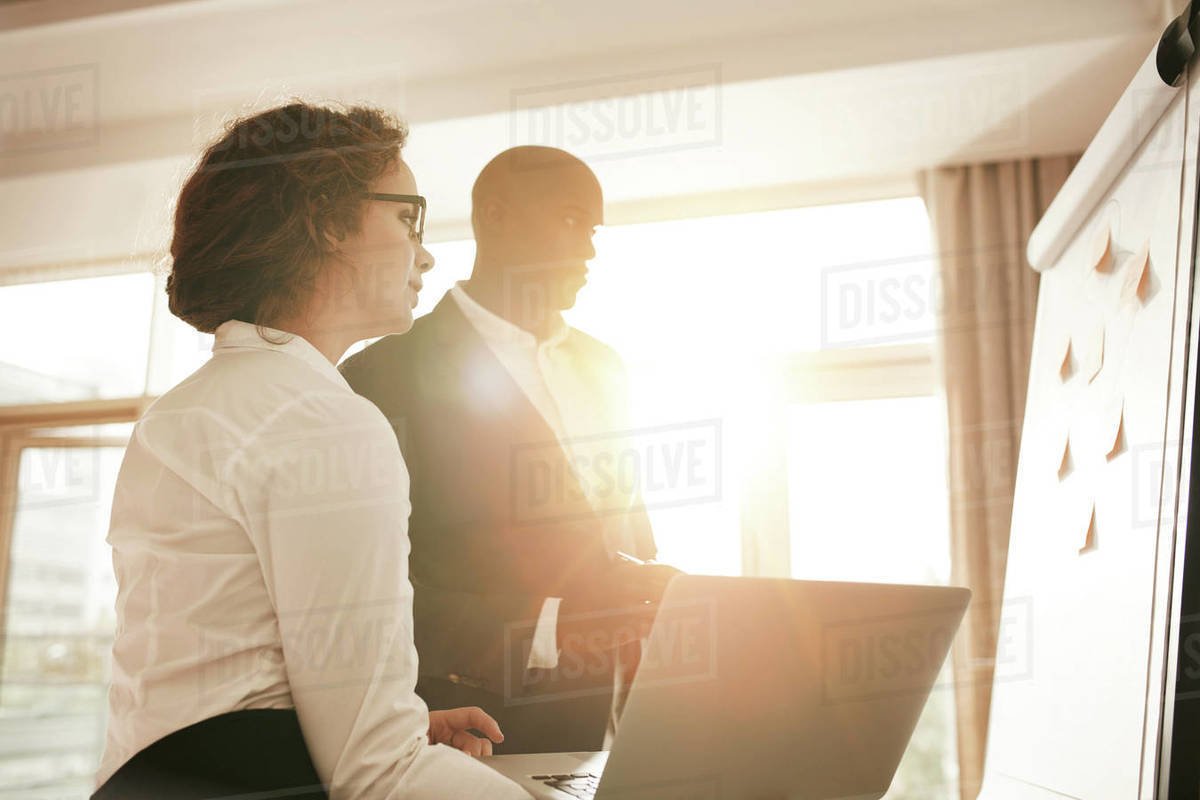 Business team during a presentation at the conference room. male and ...