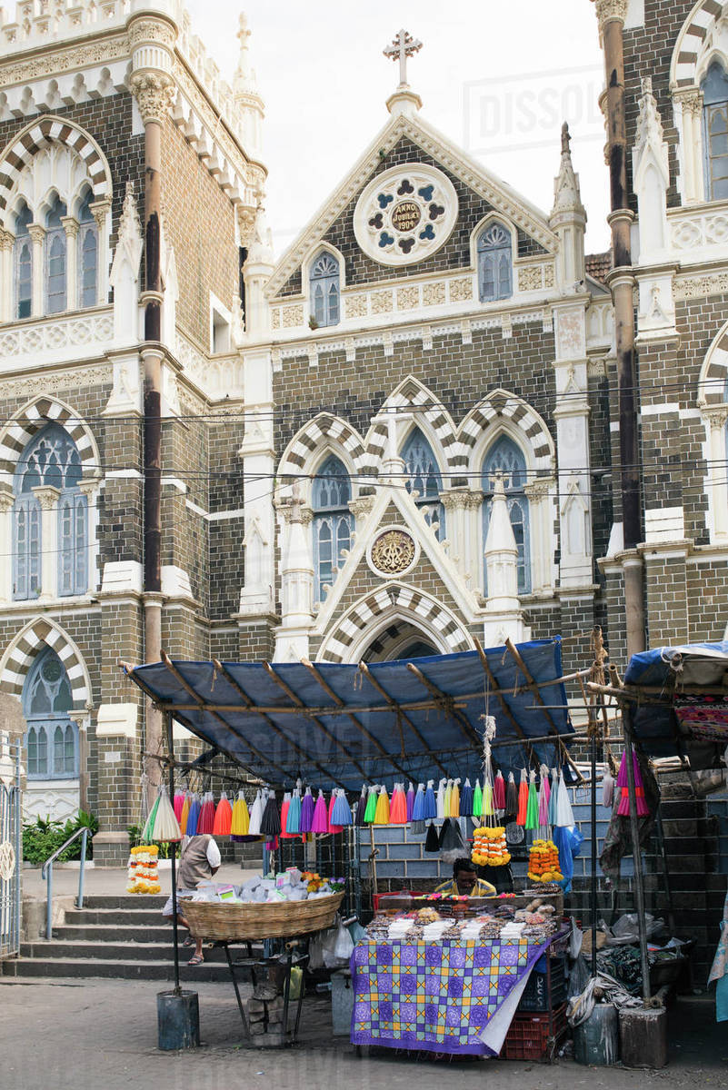 Vendor Stall at the steps of Mount Mary Catholic Church in Mumbai ...