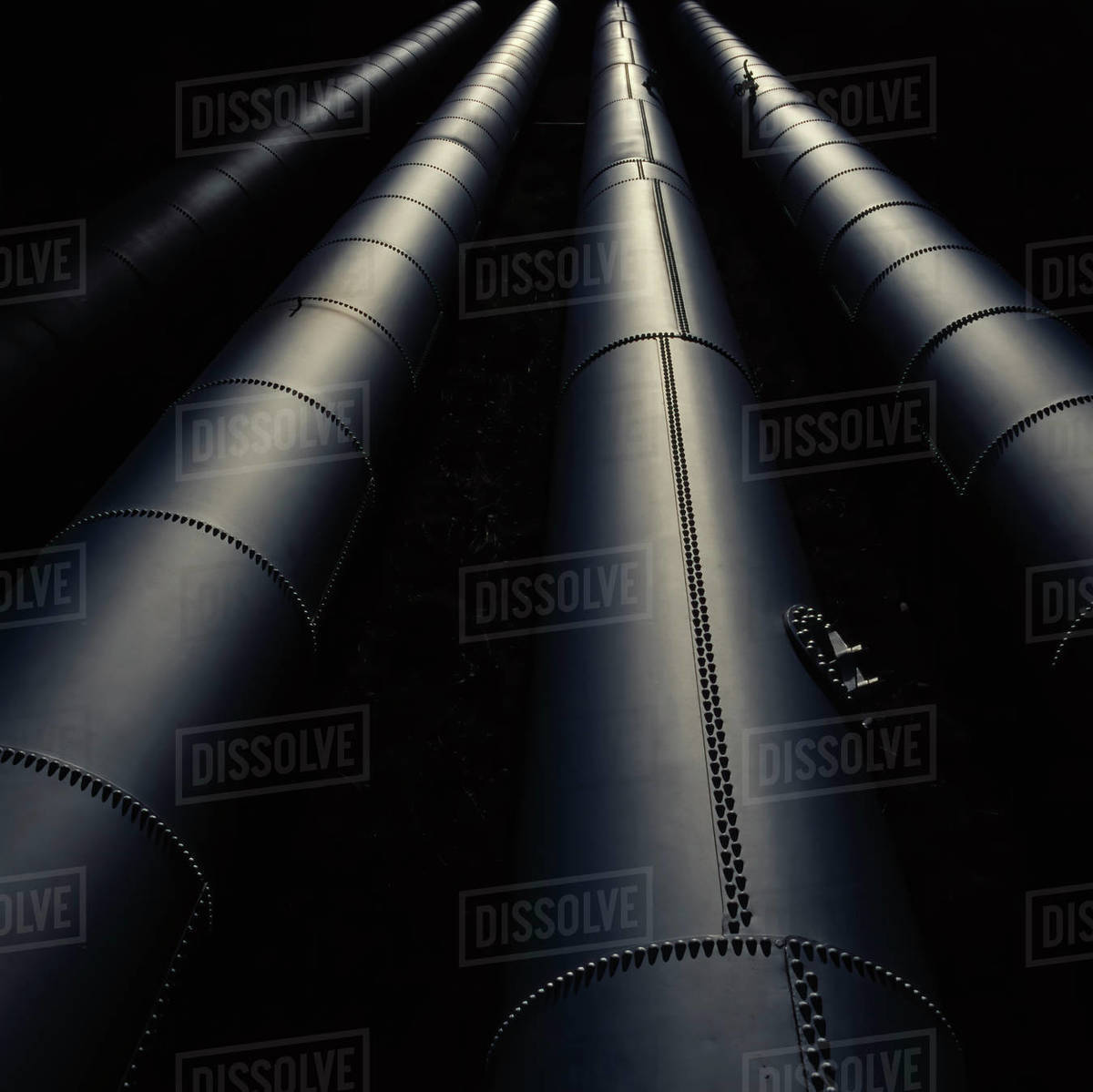 Close up of Hydro Elecric Power Pipes - Royalty-free Stock Photo | Dissolve
