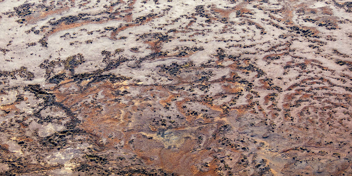 Aerial abstract shot of nature landscape of South Australia Desert ...