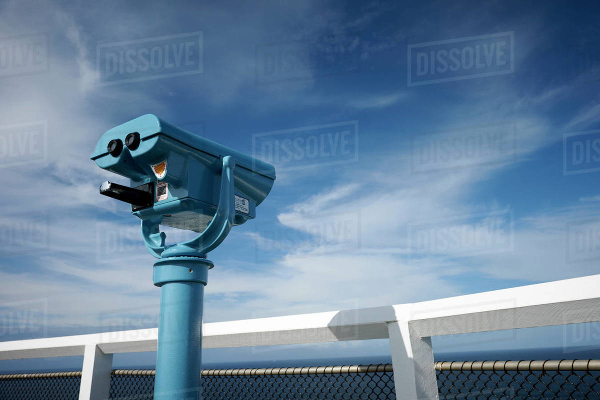 Blue permanent binoculars at lookout point at Byron Bay - Royalty-free ...