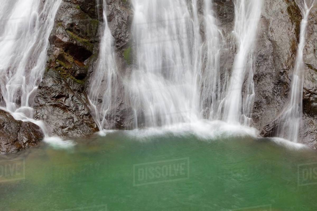 USA, Washington State, Olympic National Park, Rocky Brook Falls ...