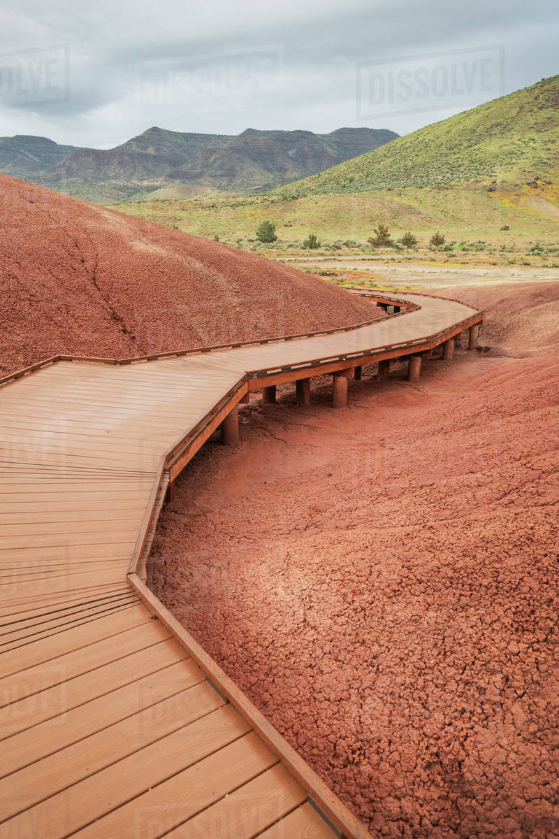 Boardwalk on Painted Cove Trail, Painted Hills Unit of John Day Fossil ...