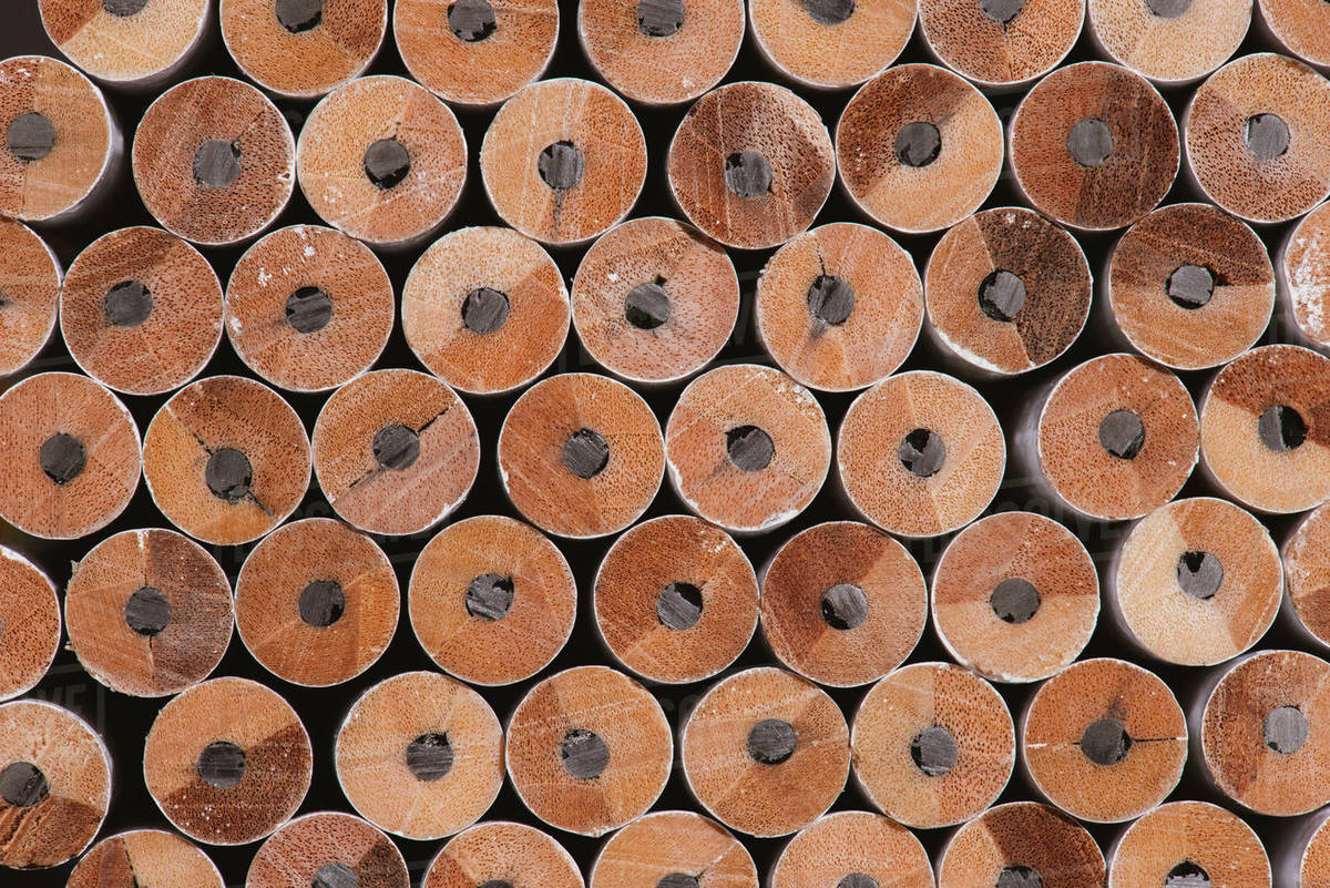 Full frame image of pile of graphite pencils background - Stock Photo ...