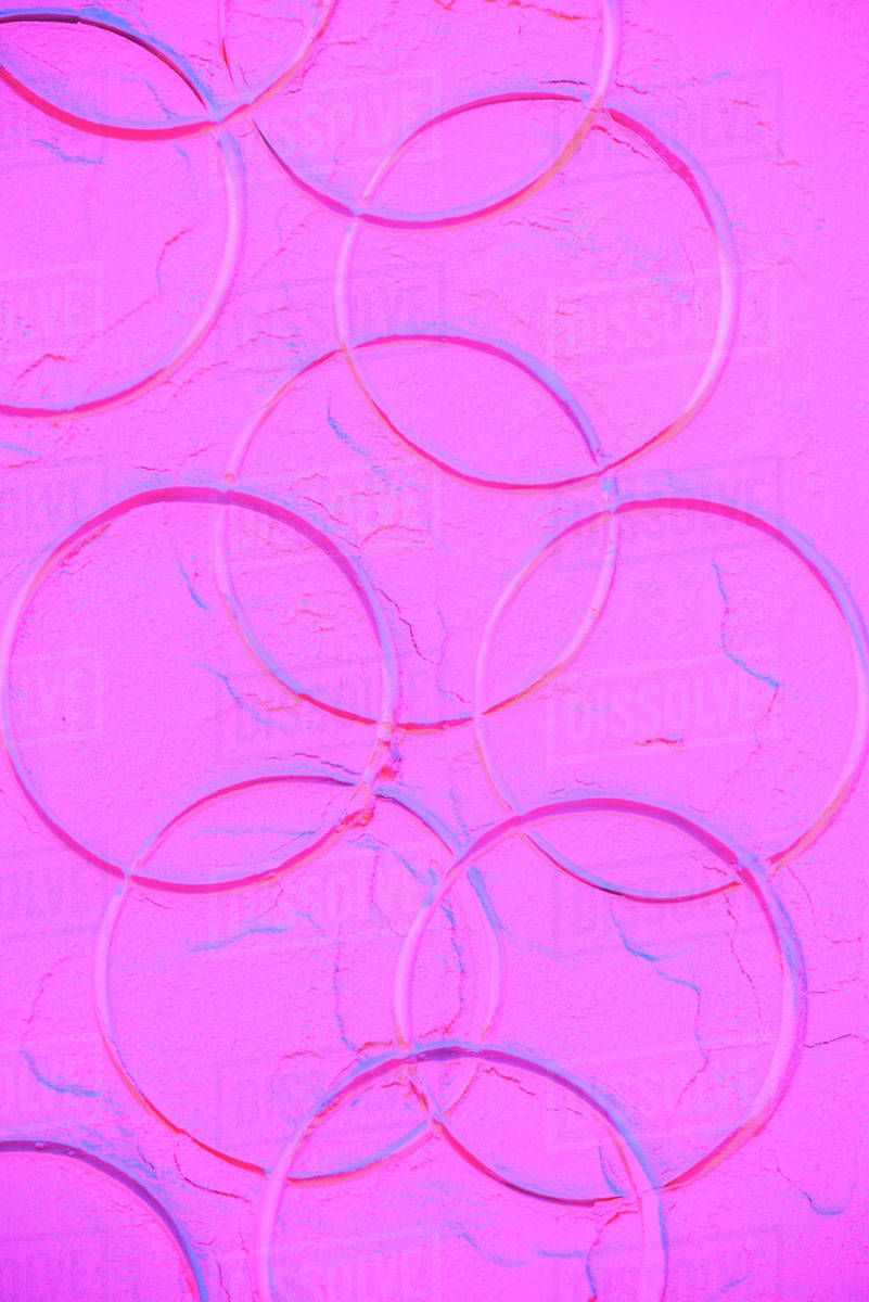 Pink neon flour texture with prints of circles - Royalty-free Stock ...