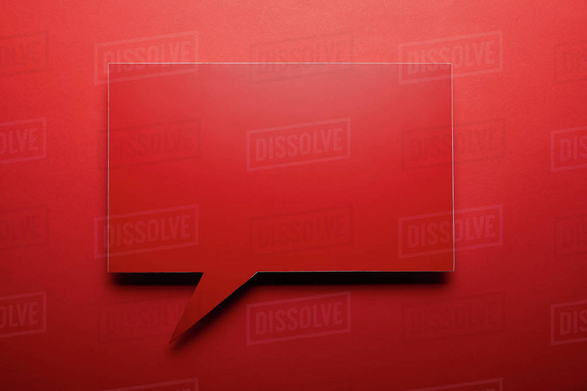 Empty speech bubble in red color on red background - Royalty-free Stock ...