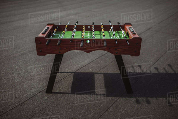 Modern wooden table football outdoors - Royalty-free Stock Photo | Dissolve