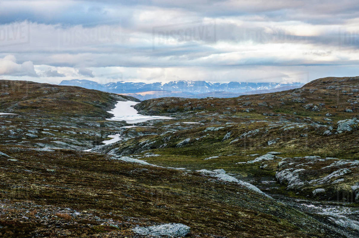 beautiful landscape view of rocky valley and clouds - Royalty-free ...