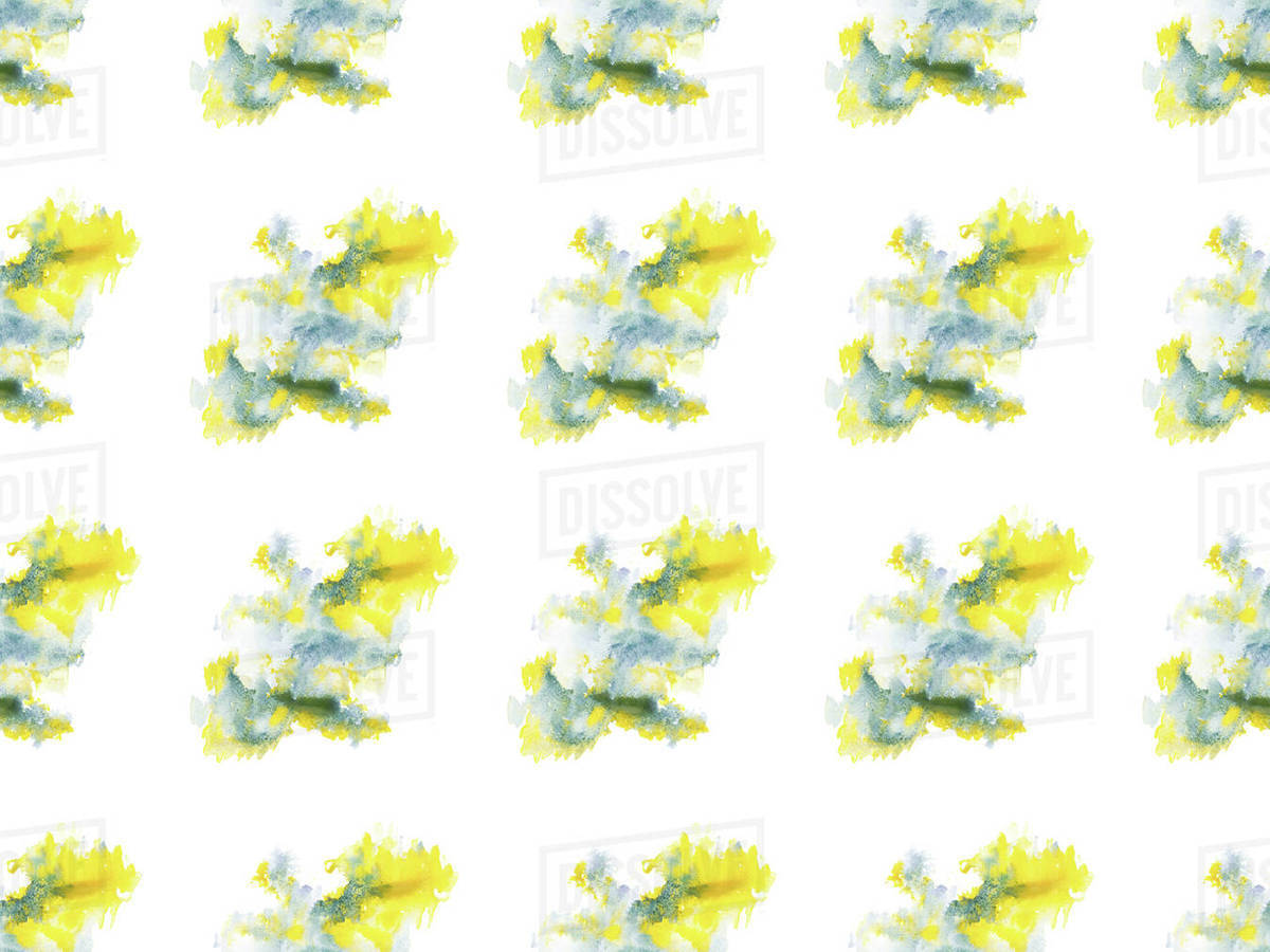 Seamless pattern with colorful watercolor paint spots, isolated on ...
