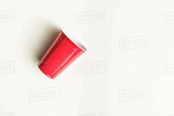 Top view of plastic disposable cup isolated on white - Royalty-free ...