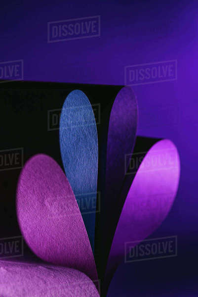Warping purple and blue paper in shape of flower - Royalty-free Stock ...