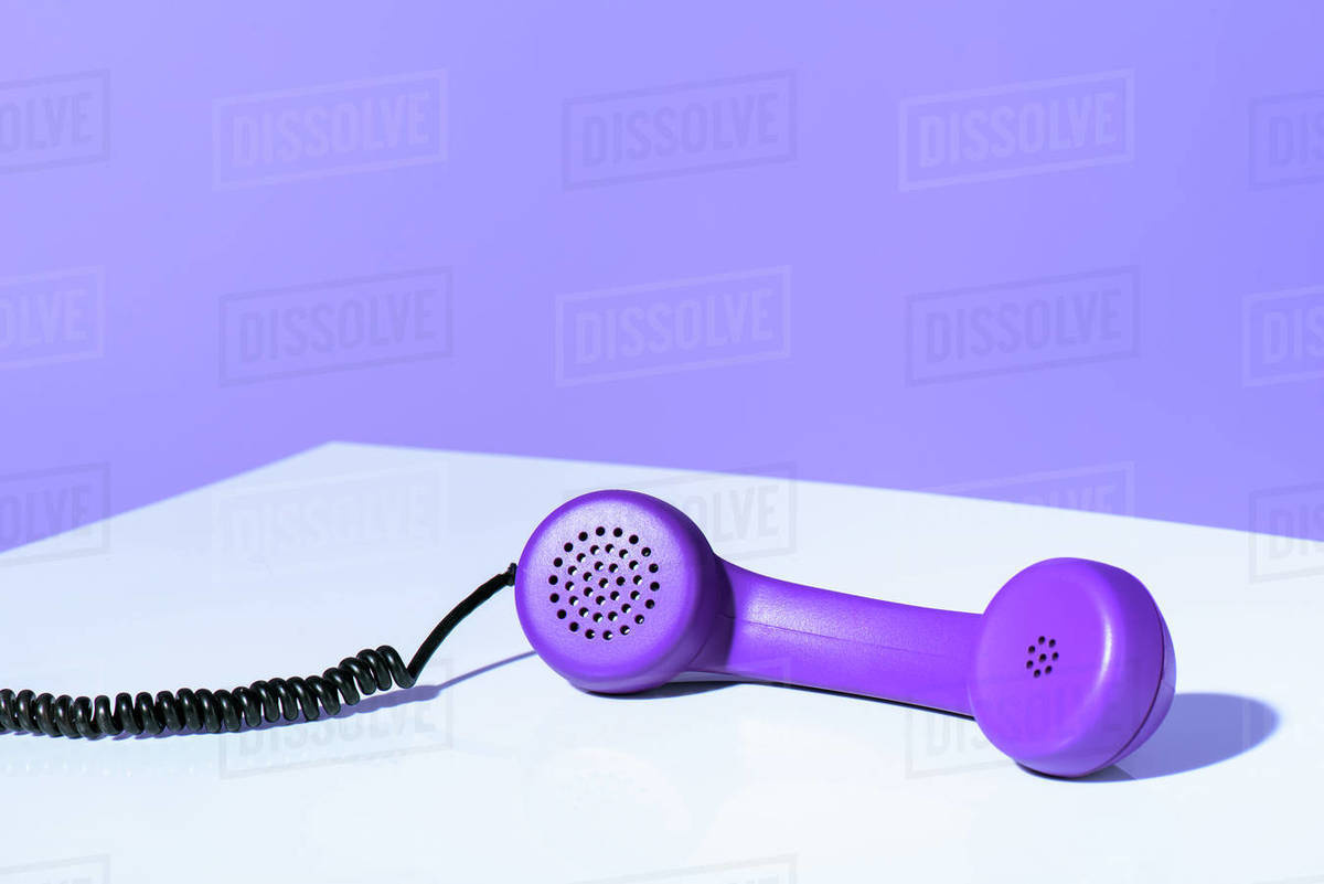 Plastic purple telephone handset, ultra violet trend - Royalty-free ...