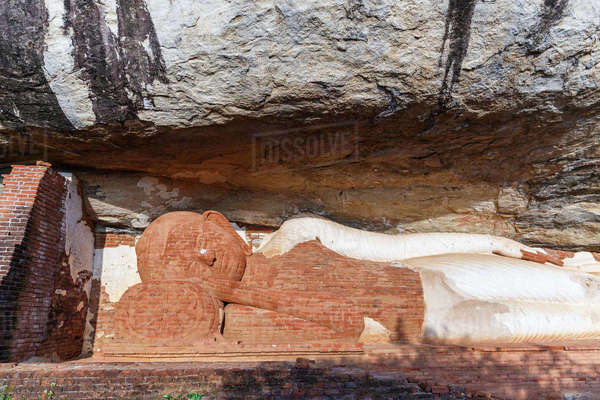 Close up view of traditional ancient religious monument in Asia, sri ...