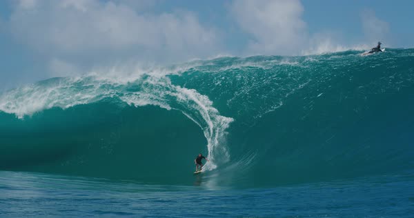 TEAHUPOO, TAHITI - August 17, 2019: Big wave surfer Raimana van ...