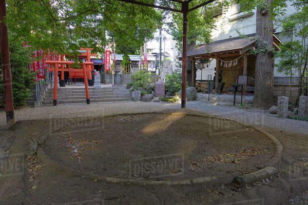 A stage of sumo-wrestling at Japanese Shrine - Royalty-free Stock Photo ...