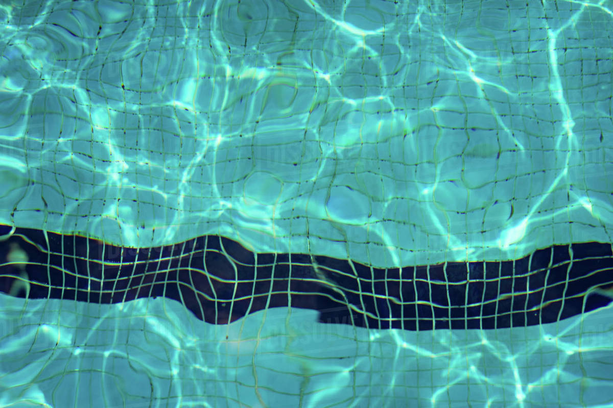 Overhead view of turquoise water in a swimming pool - Royalty-free ...