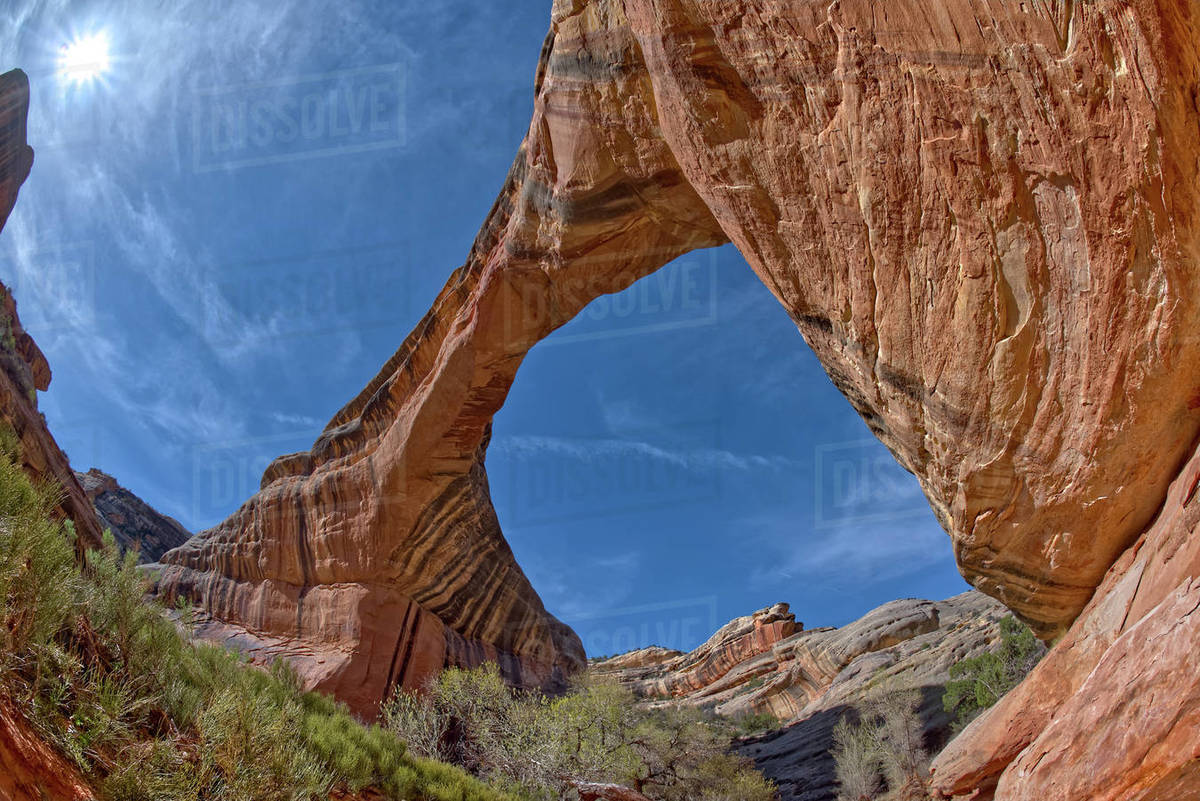 Sipapu Bridge Arch across White Canyon, Natural Bridges National ...