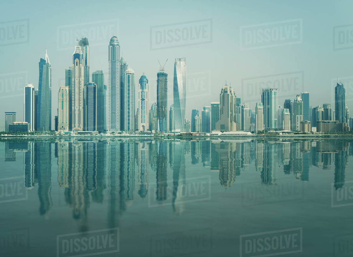Dubai skyline, UAE - Stock Photo - Dissolve