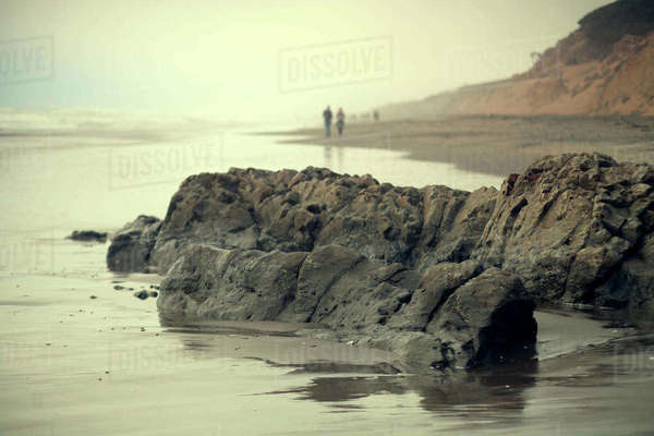 Rocks on beach, San Francisco, California, USA - Royalty-free Stock ...