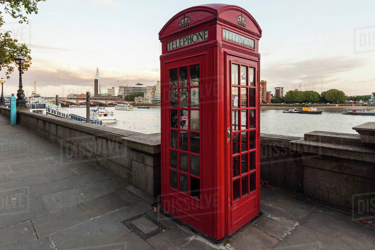 Traditional red phone box, London, England, UK - Royalty-free Stock ...