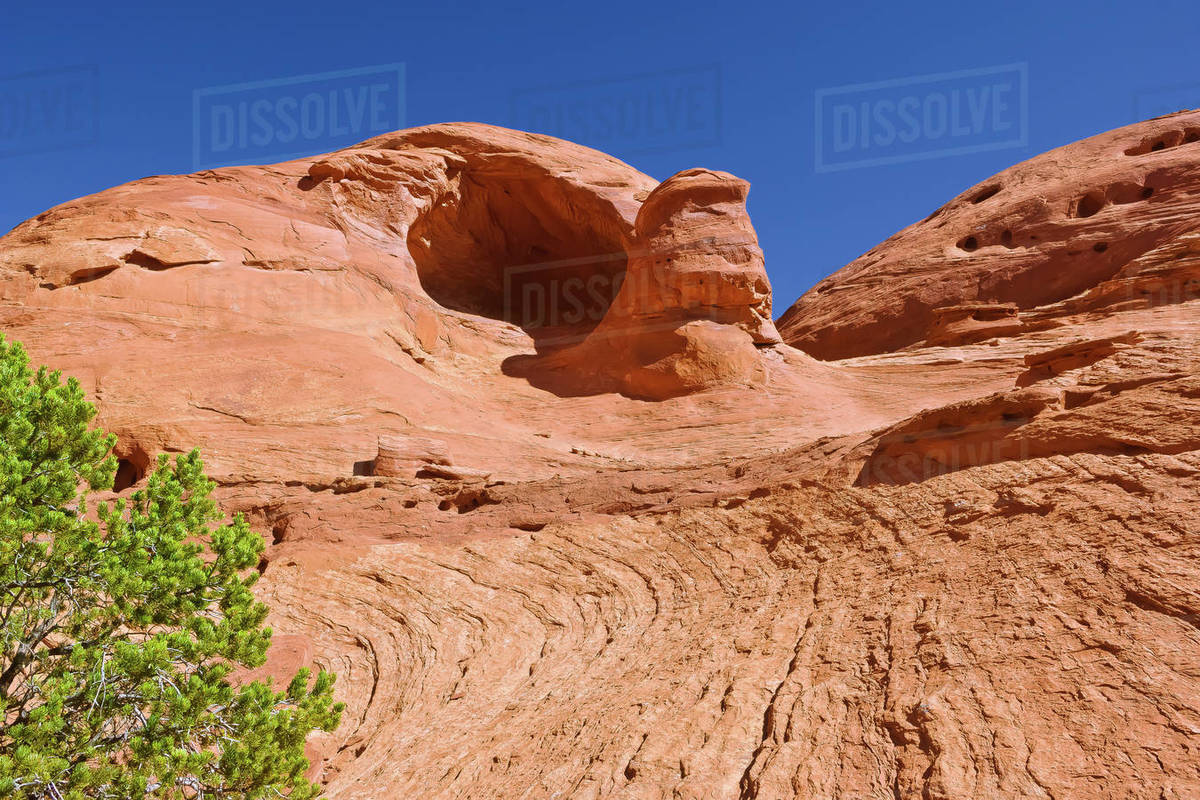Square house arch rock formation, Mystery valley, Arizona, america, USA ...