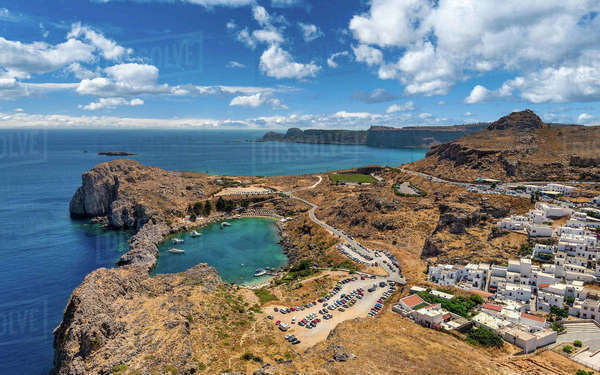 Coastline, LIndos, Rhodes, Greece - Royalty-free Stock Photo | Dissolve