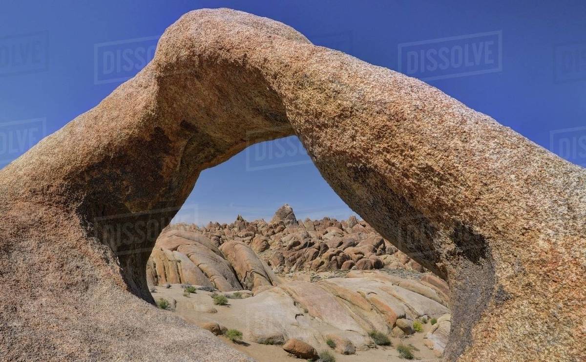 Mobius Arch, Alabama Hills, California, America, USA - Royalty-free ...