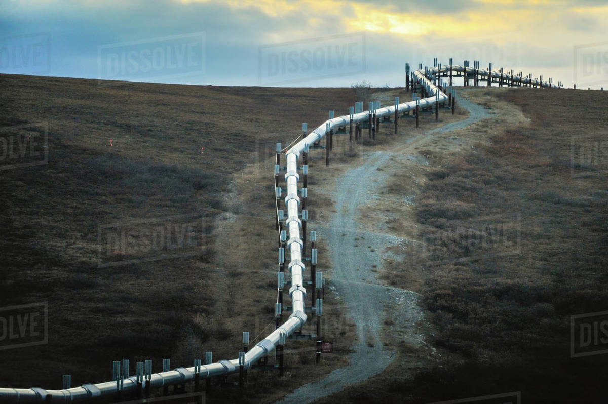 Trans-Alaska Pipeline System, (TAPS), Alaska, America, USA - Royalty ...