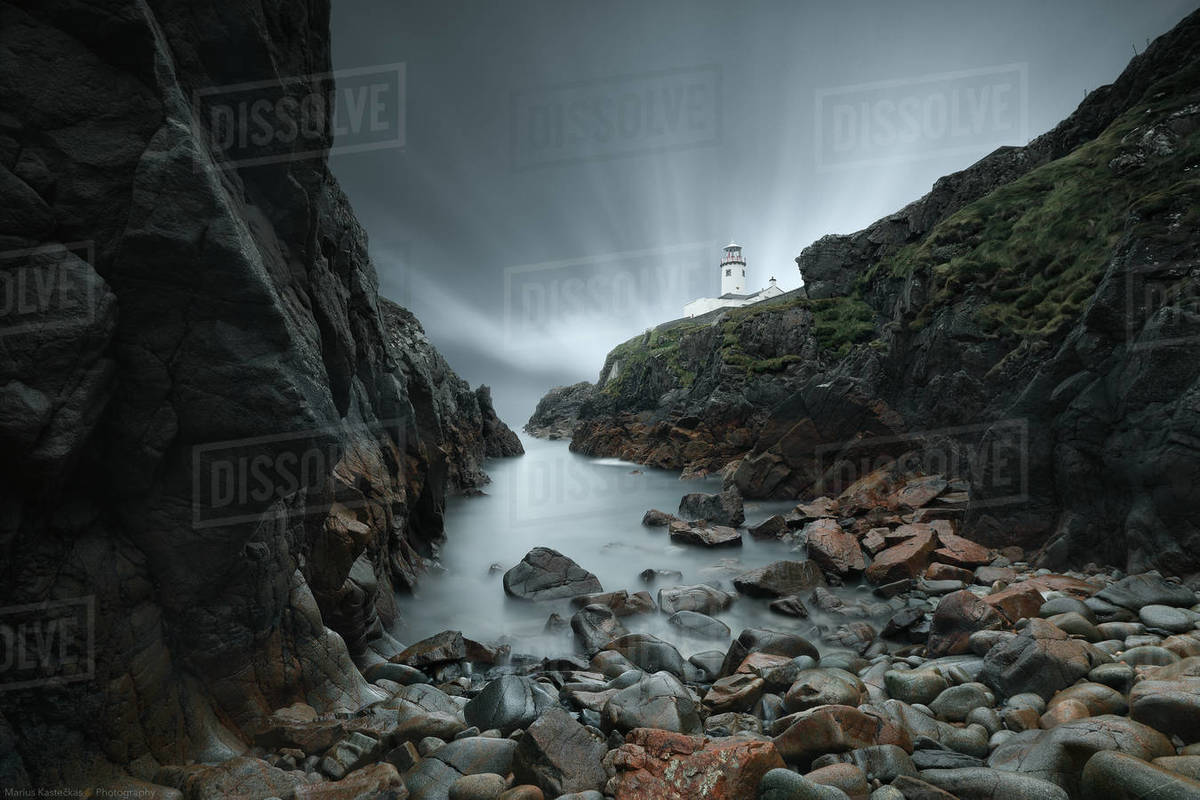 Fanad head lighthouse at night, Co. Donegal, Ireland - Royalty-free ...