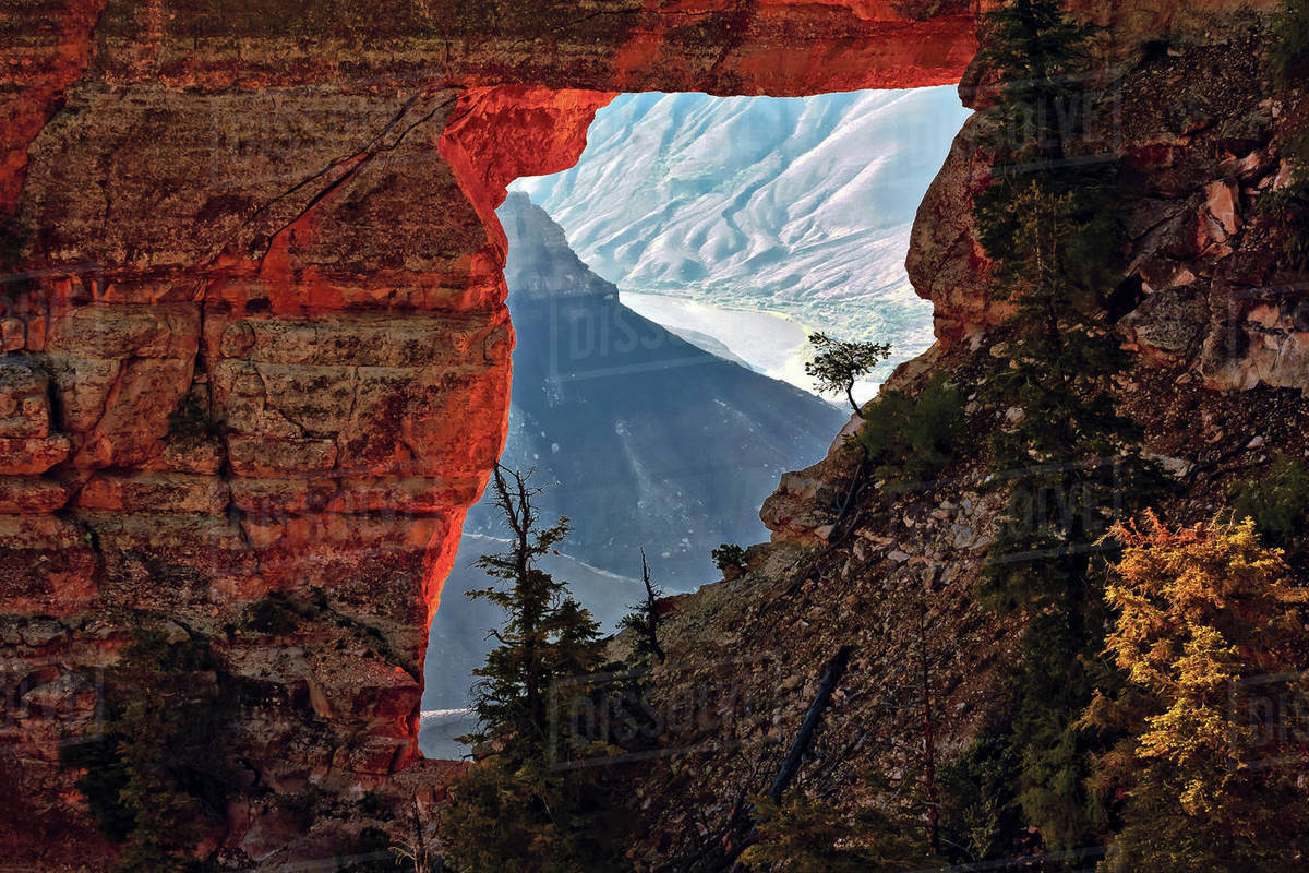 Angels Window on the North Rim of the Grand Canyon, Arizona, America ...