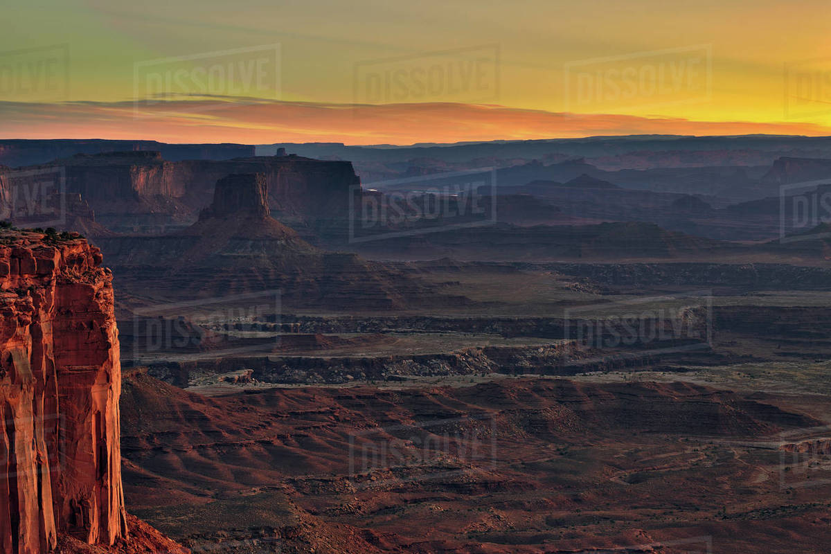 USA, Utah, San Juan, Grand View Point Road, Canyonlands National Park ...